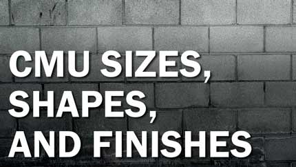 Concrete Block (CMU) Sizes, Shapes, and Finishes - Archtoolbox