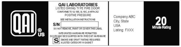 Fire Rated Door Labels / Ratings - Archtoolbox