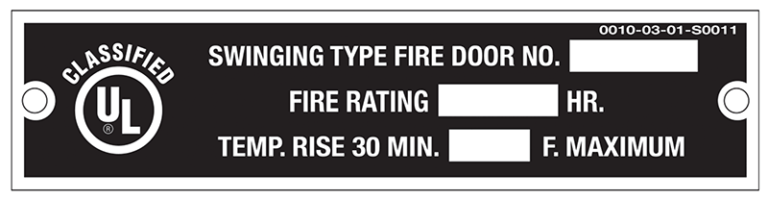Fire Rated Door Labels / Ratings - Archtoolbox